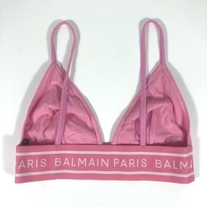 Balmain | Swim | Nwt Balmain Paris Pink Logo Band Ribbed Two Piece ...